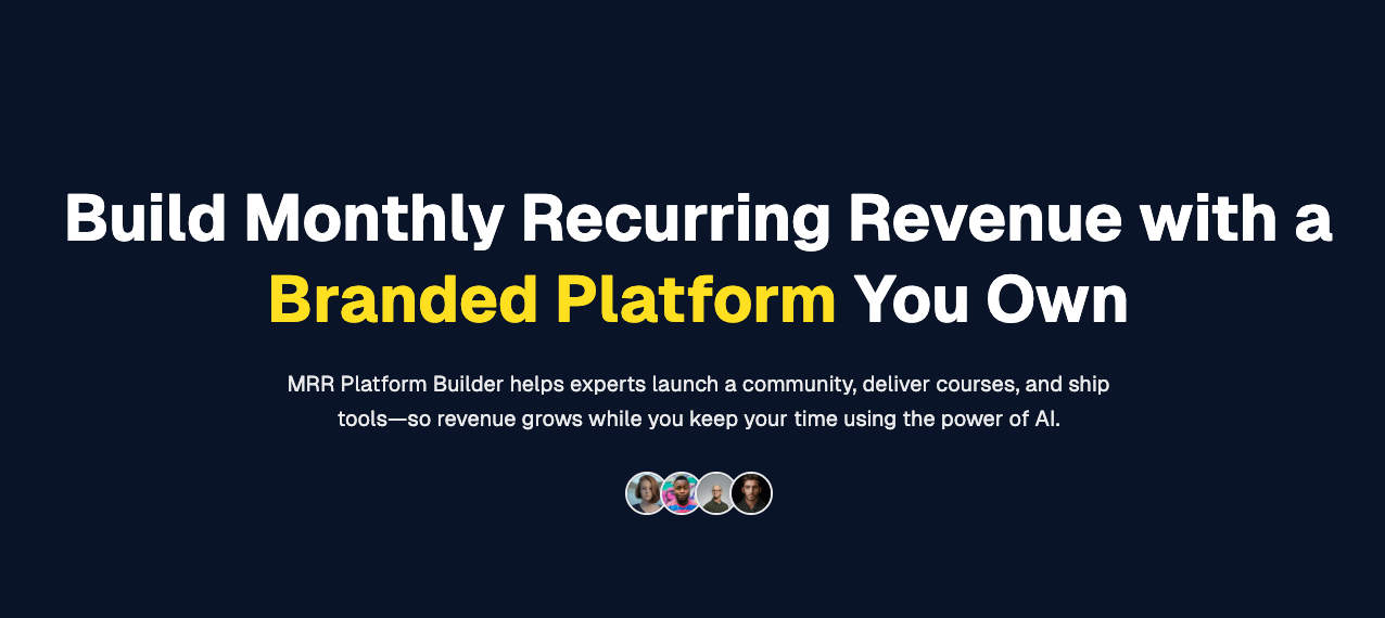 MRR Platform Builder - Build Monthly Recurring Revenue